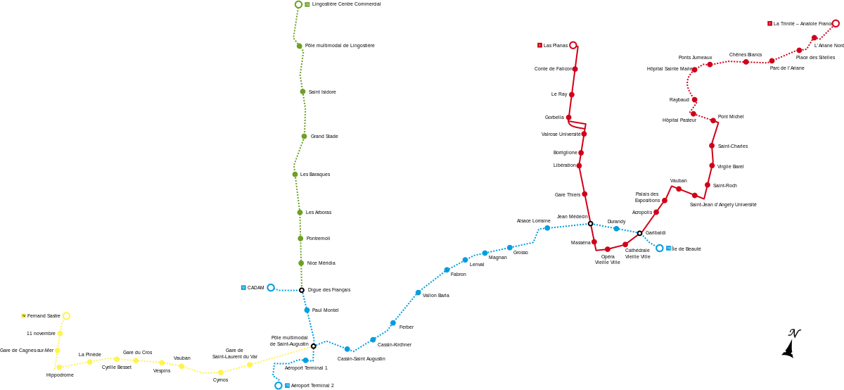 Der Bau der zweiten Tramlinie in Nizza geht speditiv voran ...
